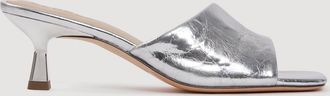 Sandro Mules mit Absatz aus Metallicleder