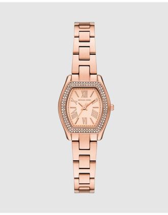 Michael Kors montre Chelsea &agrave; trois aiguilles en acier inoxydable ton or rose-Dor&eacute;