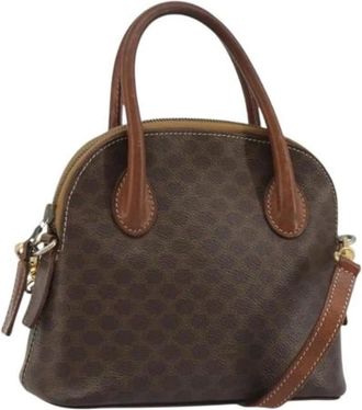 Celine Sac &agrave; main vintage Macadam en toile Pre-owned - Femme - Pre-owned - Brun - Taille: ONE Size