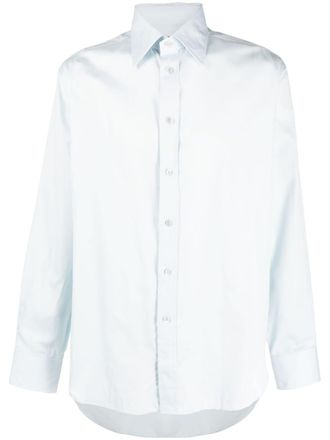 Tom Ford chemise ajust&eacute;e en popeline - Bleu
