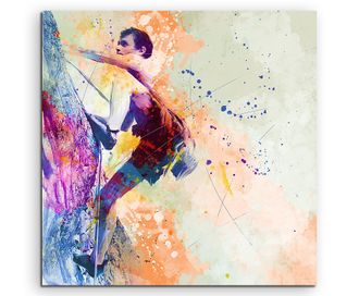 Paul Sinus Art Klettern II 60x60cm Wandbild SPORTBILD Aquarell Art tolle Farben von Paul Sinus