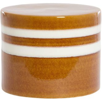 Light & Living Table dappoint en c&eacute;ramique MOOCA cognac-blanc - &Oslash;42x34 cm