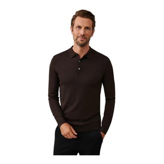 Cavallaro Braunes Langarm-Poloshirt - - Knitwear - Herren - Braun - XL