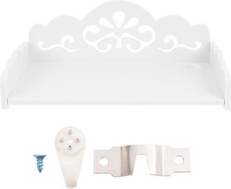 BESPORTBLE Alipis Ausgeh&ouml;hltes Wandregal Wei&szlig; Gro&szlig;format Wandmontiertes Lagerregal mit Hoher Tragkraft Multifunktionales Wandbehang Regal f&uuml;r Schl&uuml;ssel B&uuml;cher un