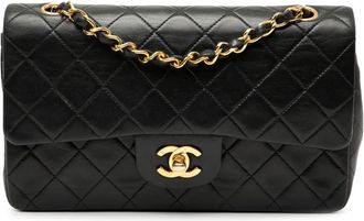 Chanel 1989-1991 Small Classic Lambskin Double Flap shoulder bag - Schwarz