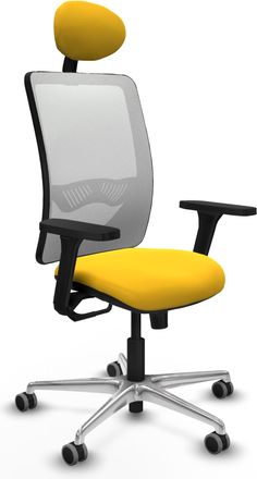 Piqueras y Crespo Gepolsterter B&uuml;rostuhl Zulema mit 3D-Armlehnen, h&ouml;henverstellbarer Lendenwirbelst&uuml;tze und festem Kopfteil, ausgestattet mit 3 Positionen und Schneidsc