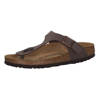 Birkenstock Unisex-Erwachsene Gizeh Birko-Flor Sandalen, 35 EU Schmal, Braun Mocca