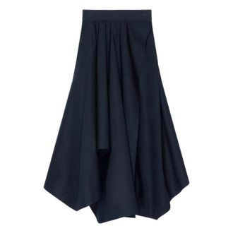 Givenchy Langer asymmetrischer Popeline-Rock - - Skirts - Damen - Blau - S