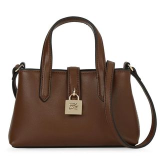 Karl Lagerfeld Crossbody Bags - K/Autograph Mini-Umhängetasche mit Vorhängeschloss - Gr. unisize - in Braun - für Damen