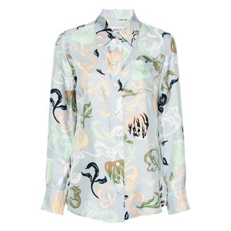 Lanvin Seidenhemd mit Grafikprint - - Blouses & Shirts - Damen - Mehrfarbig - XS