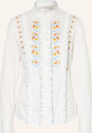 Herzen&rsquo;s Angelegenheit Herzens Bluse Mit R&uuml;schen weiss