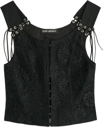 Our Legacy Femme, Tops, Noir, Taille: 36 FR Waistcoat