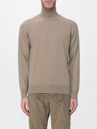 Paolo Pecora Langarm-Rollkragenpullover aus reiner Wolle mit Rippb&uuml;ndchen