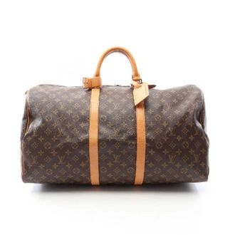 Louis Vuitton Sac Boston Keepall 55 Monogram Pre-owned - Femme - Pre-owned - Brun - Taille: ONE Size