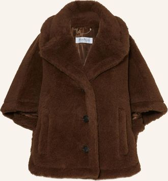 Max Mara Teddyfell-Cape Corvino Mit Alpaka braun