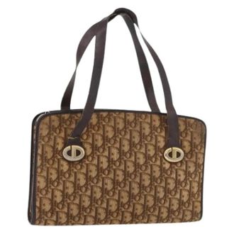 Dior Pre-owned Trotter Canvas Hand Bag - - Pre-owned - Damen - Braun - ONE SIZE