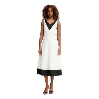 Karl Lagerfeld Robe mi-longue en Lyocell - Femme - Robes - Blanc - Taille: 42 FR