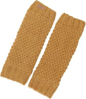 Guru Shop Jambières en laine avec motif perlé - En tricot au Népal - Pour homme/femme - Orange - Taille unique, Moutarde, taille unique