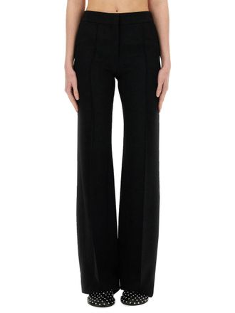 Jil Sander Viscose-Acetate Blend Trousers - Black