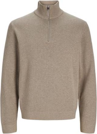 Jack & Jones Jprblamilano Stitch Knit Half Zip Sn Pull en Tricot, Griffes/détail : mélangé, M Homme