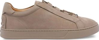 Tod's Homme, Chaussures, Gris, Taille: 39 1/2 EU Baskets en nubuck avec semelle en caoutchouc gaufrée