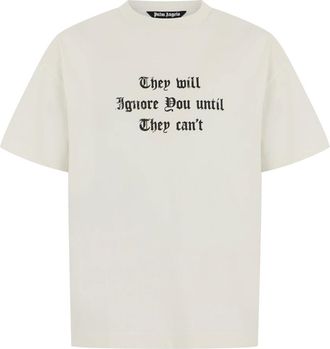 Palm Angels Homme, Tops, Blanc, Taille: XL T-Chemises