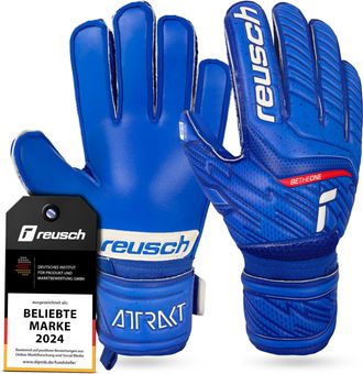 Reusch Attrakt Silver Junior Torwarthandschuhe für Kinder|Gr. 3-8 für Jungen & Mädchen|Perfekter Grip Dank Silver-Latex|Ergonomischer Sitz für kleine Hände|R