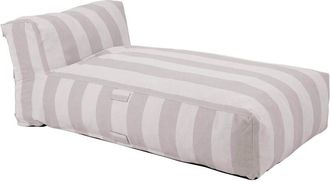 Oviala M&eacute;ridienne ray&eacute; pour salon de jardin modulable beige - Mixi