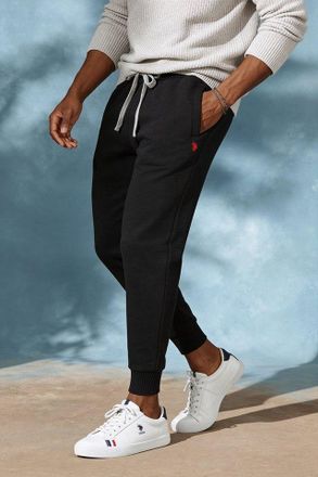 U.S.Polo Association Jogginghose Sweatpant (Baumwolle-Mischung) lang schwarz Herren