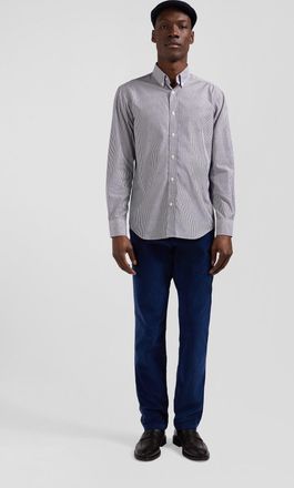 Eden Park Chemise En Coton Bleu Marine Coupe Regular