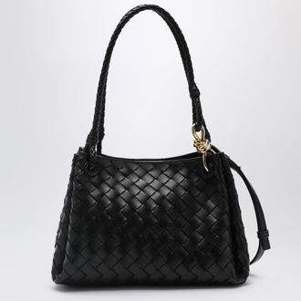 Bottega Veneta Schwarze Parachute-Tasche (mittelgro&szlig;)