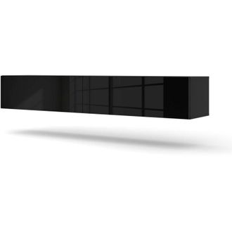 AC-D&eacute;co Ac-deco - TV-Schrank h&auml;ngendes bingo 180 cm schwarz matt / gl&auml;nzendes schwarz