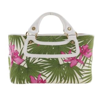 Celine Pre-owned Boogie Canvas Handbag - Femme - Pre-owned - Vert - Taille: ONE Size