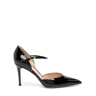 Gianvito Rossi Femme, Chaussures, Noir, Taille: 39 EU Escarpins en cuir verni