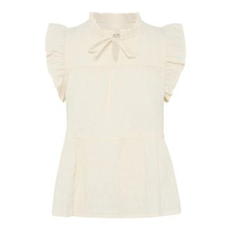 Part Two R&uuml;schen&auml;rmel Bluse Tofu - - Blouses & Shirts - Damen - Beige - L
