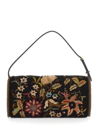 Valentino Garavani Womens Shoulder Bag Vlogo Multicolour Silk