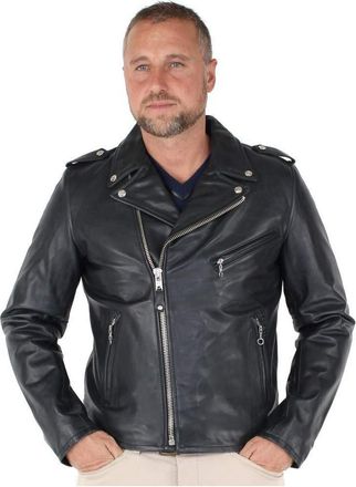 Schott NYC Herren Lc1140icon Jacke, Schwarz (Black 90), Small