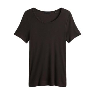 OPUS Oberteil mit kurzen &Auml;rmeln - - Tops - Damen - Braun - M