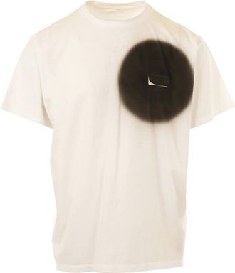 Maison Margiela Homme, Tops, Blanc, Taille: L T-shirt &agrave; imprim&eacute; spray