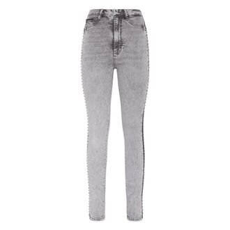 Philipp Plein Femme, Jeans, Gris, Taille: W25 Jegging Super Taille Haute