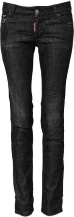 Dsquared2 Femme, Jeans, Noir, Taille: 36 FR Jean Skinny en Denim Taille Basse