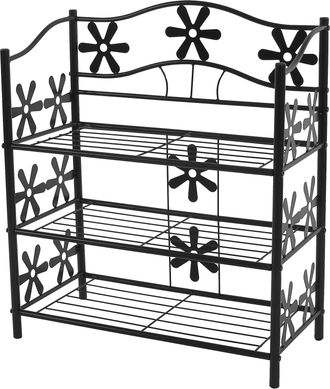 Mendler Regal Metall B&uuml;cherregal Schuhregal Standregal Genf - 3 B&ouml;den, H&ouml;he 70cm