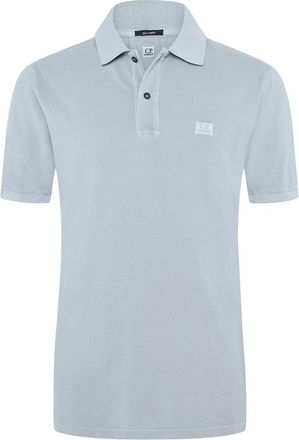 C.P. Company Garment Dyed gef&auml;rbtes Poloshirt mit Logo-Stickerei in