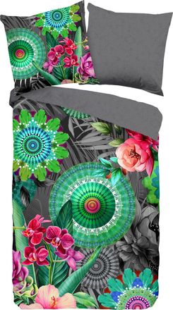 Hip Wendebettw&auml;sche Thirze Satin bunt Gr&ouml;&szlig;e 135x200 cm (80x80 cm)