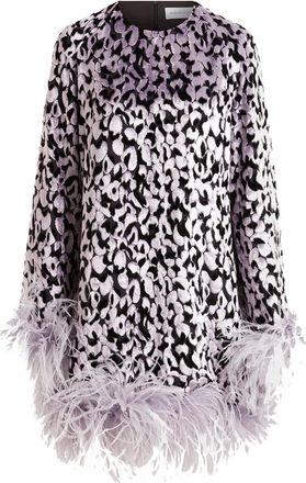 16Arlington robe courte Hodi &agrave; plumes - Violet