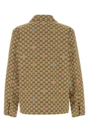 Gucci Mens Gg Fabric Jacket Camelorangemc Giubbini