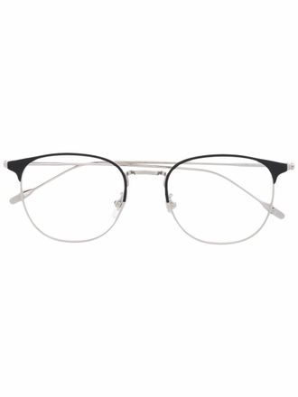 Montblanc lunettes de vue &agrave; monture ronde - Argent
