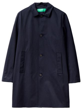 Benetton Herren 2qtuun026 Mantel, Dunkelblau 016, XL
