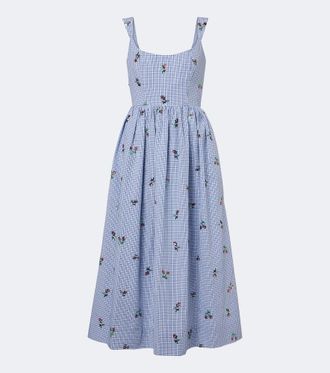 Markarian Robe midi Nara en coton &agrave; sequins