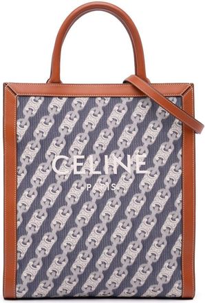 Celine Hobo Bags - Small Triomphe Canvas Maillon Vertical Cabas Satch - Gr. unisize - in Blau - für Damen